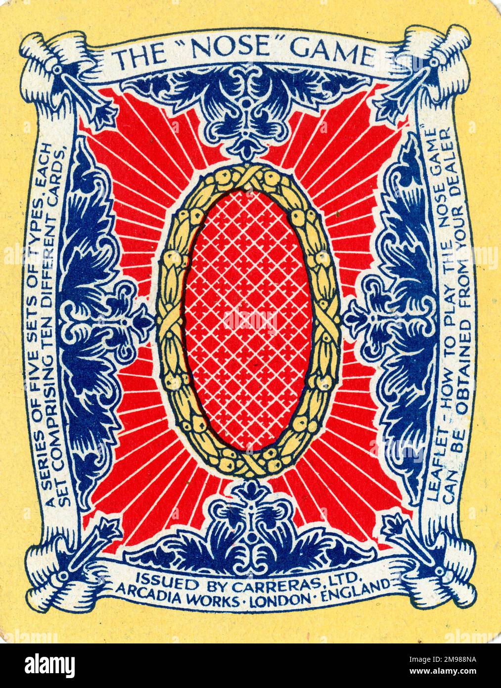 The Nose Game - design on back of card Stock Photo - Alamy