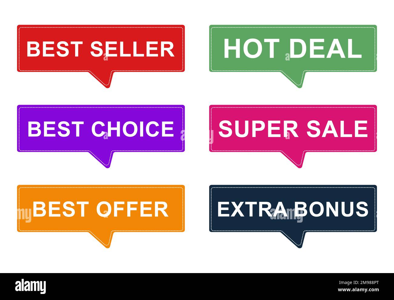 A vector illustration of sale ribbons collection set for business Stock ...