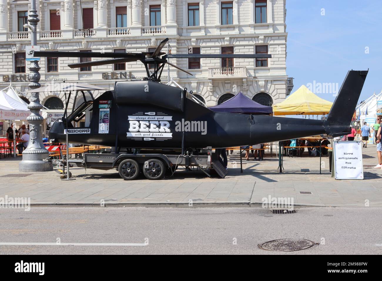 An Italian street vendor, inspired by the Apache military helicopter ...