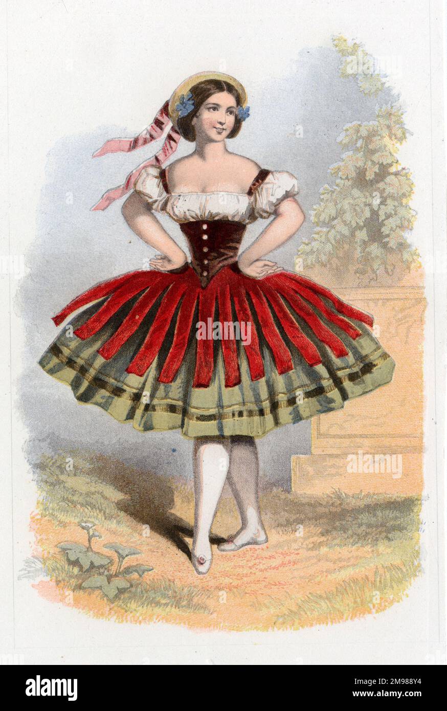Victorian Ballerina in folk costume Stock Photo - Alamy