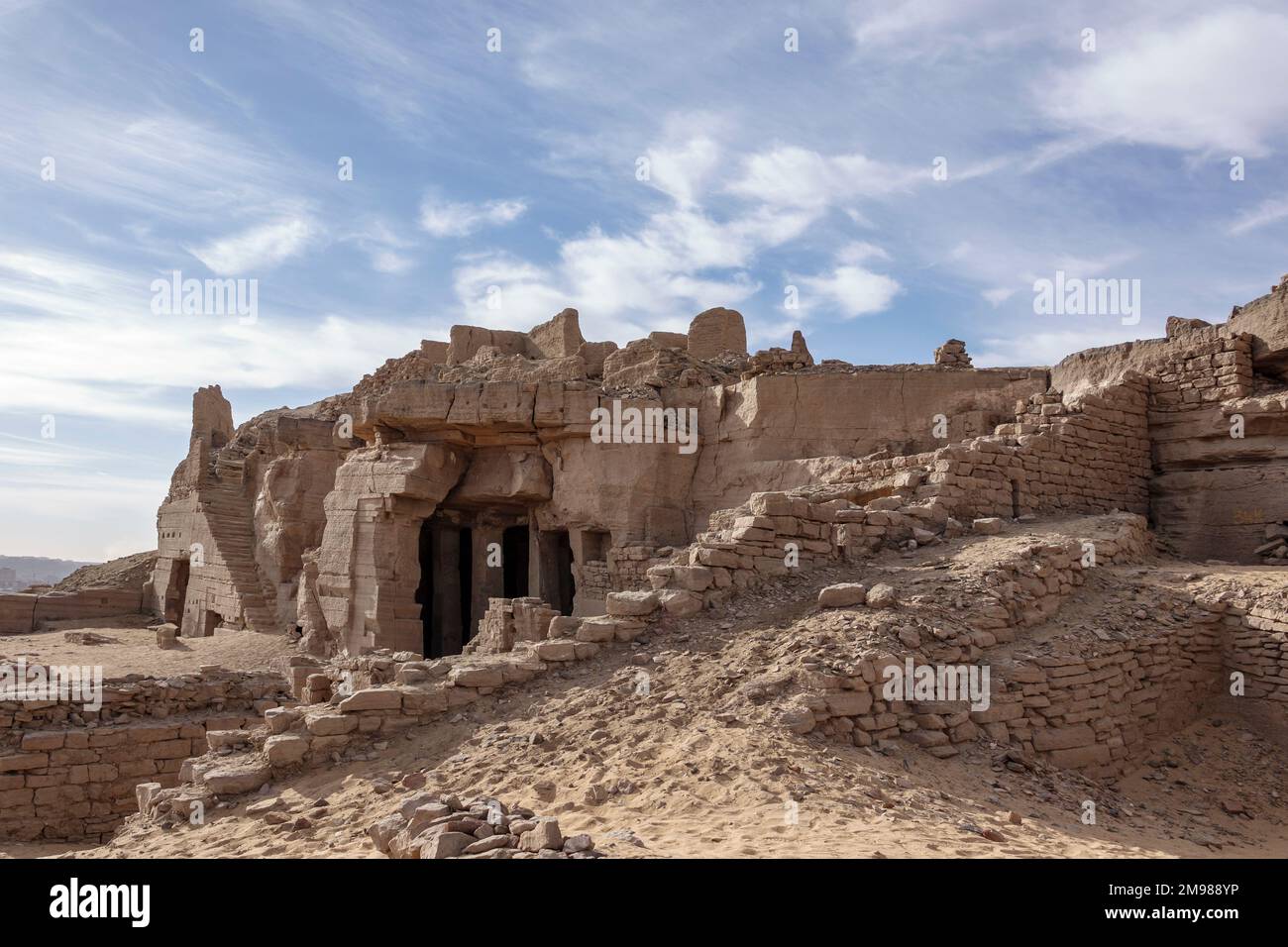 Tombs of The Nobles Aswan, Upper Egypt Stock Photo - Alamy