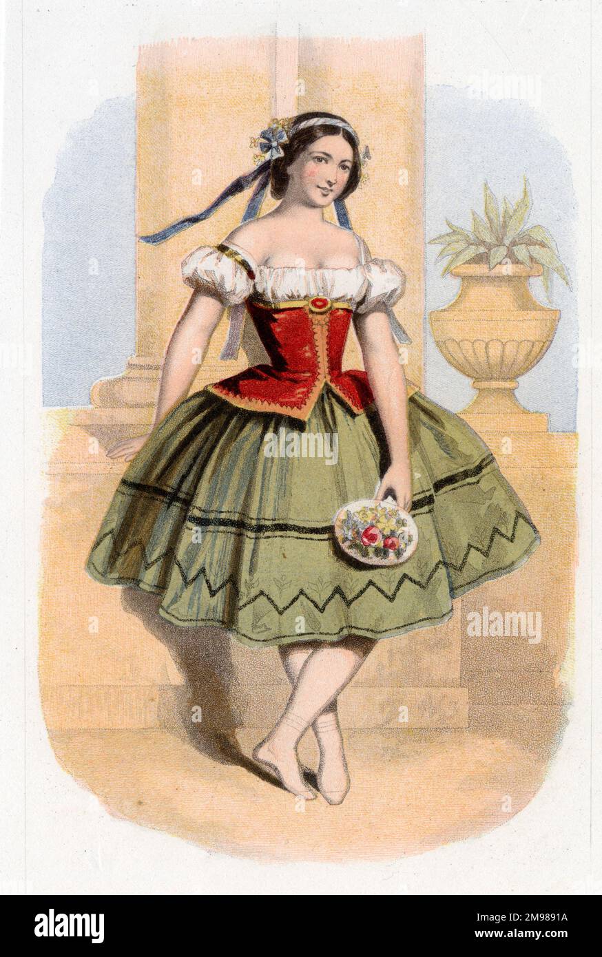 Victorian Ballerina in folk costume Stock Photo - Alamy