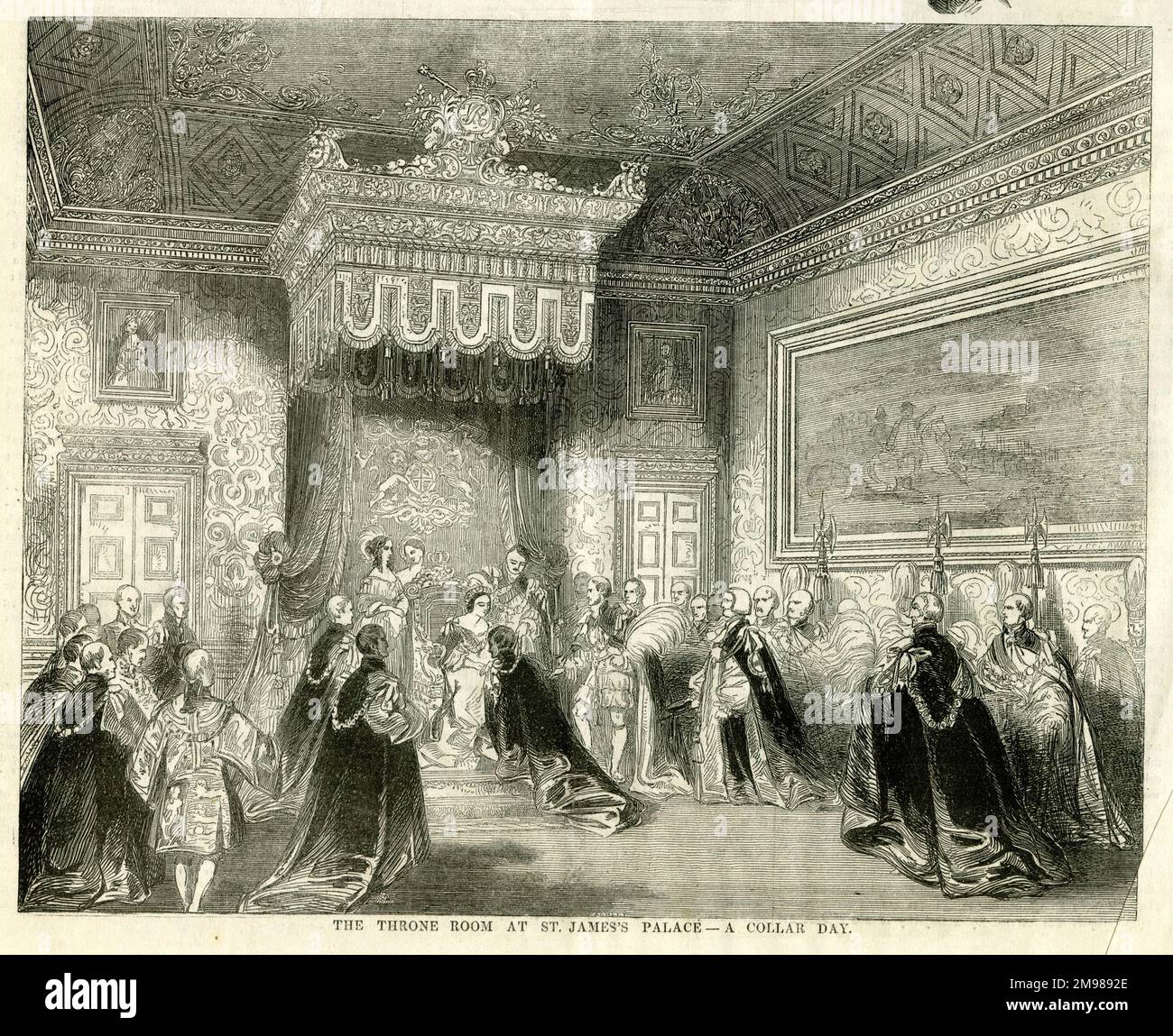 Scene in the Throne Room of St James's Palace, London, on a Collar Day ...