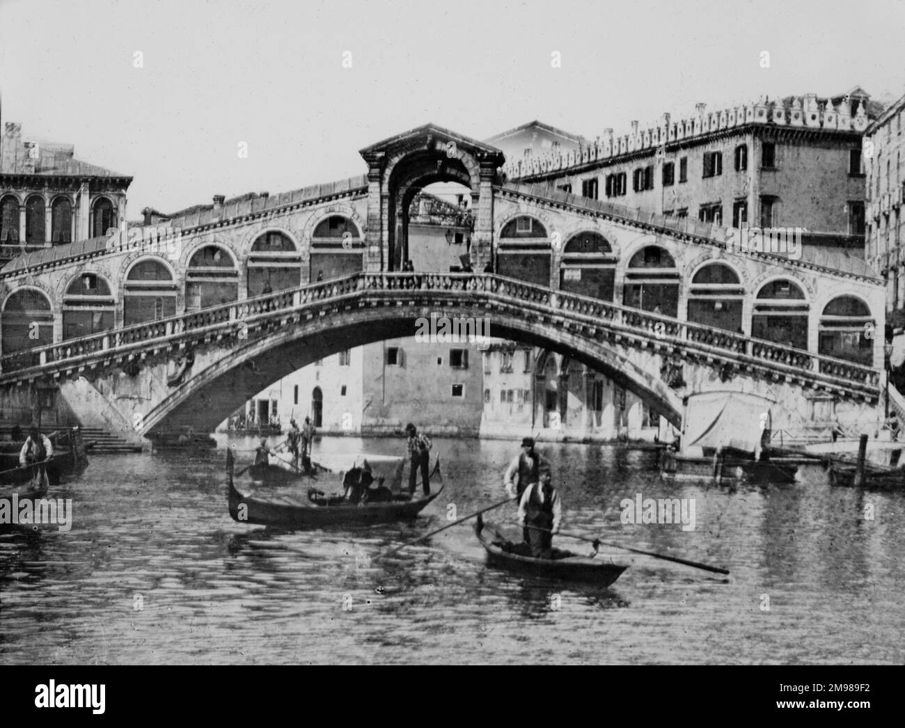Bridge spanning canal Black and White Stock Photos & Images - Alamy