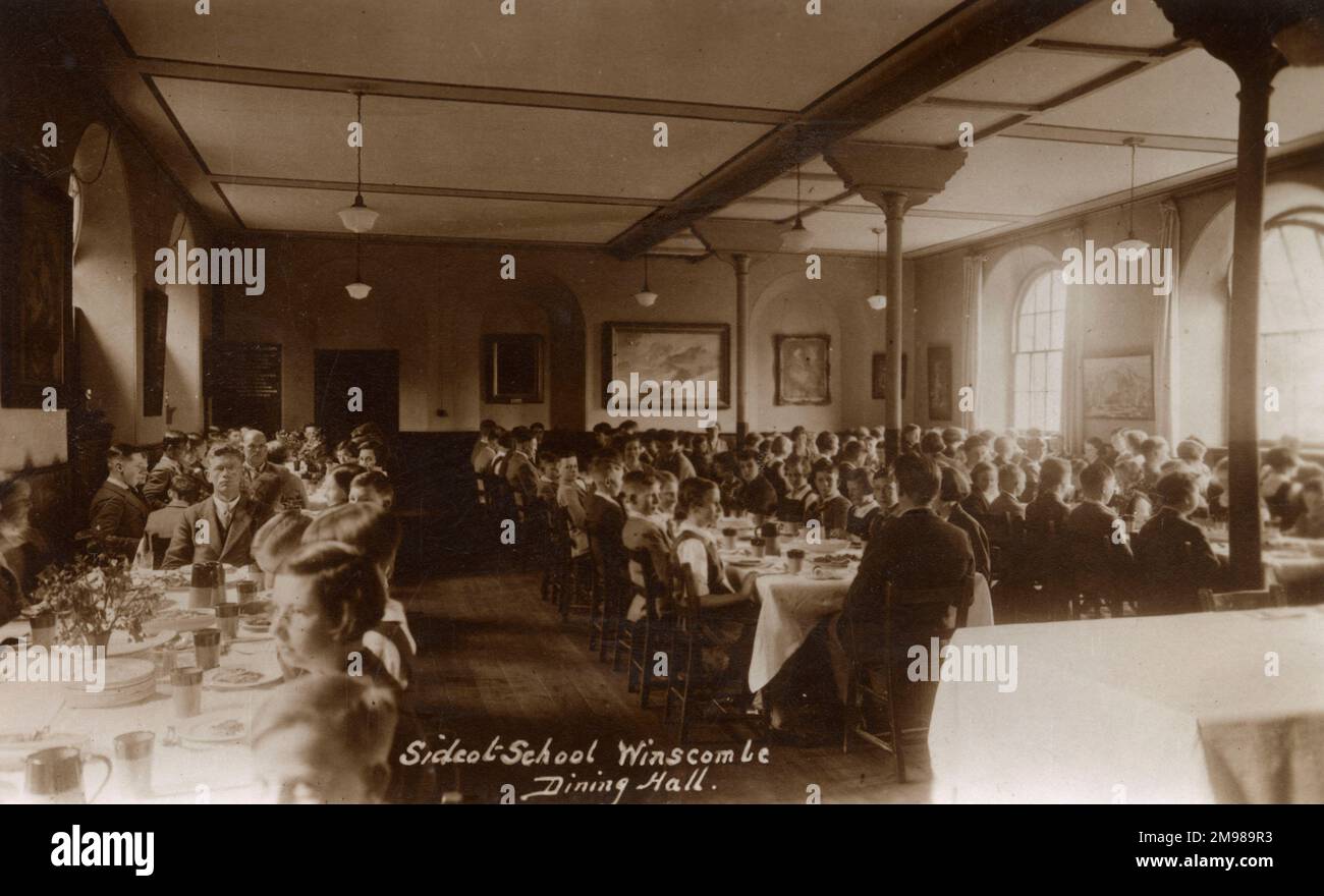 View of a full Dining Hall at Sidcot School, Winscombe, North Somerset ...