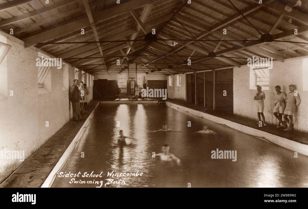 Swimming Pool at Sidcot School, Winscombe, North Somerset, an independent Quaker school Stock ...