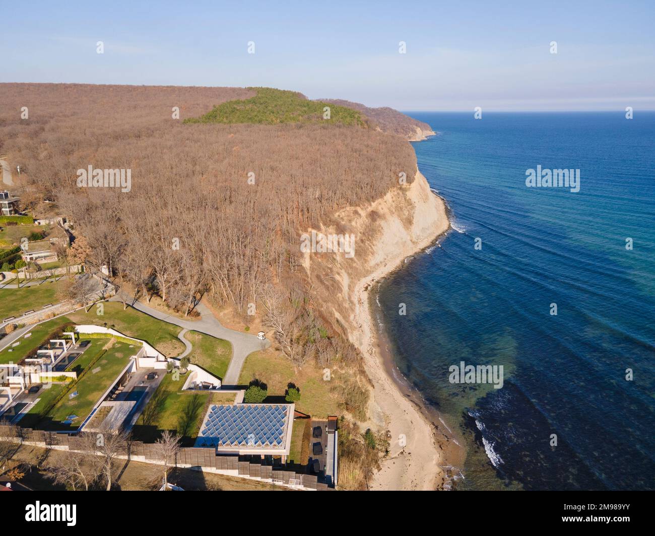 Amazing Aerial view of Vaya beach at Irakli area, Burgas Region ...