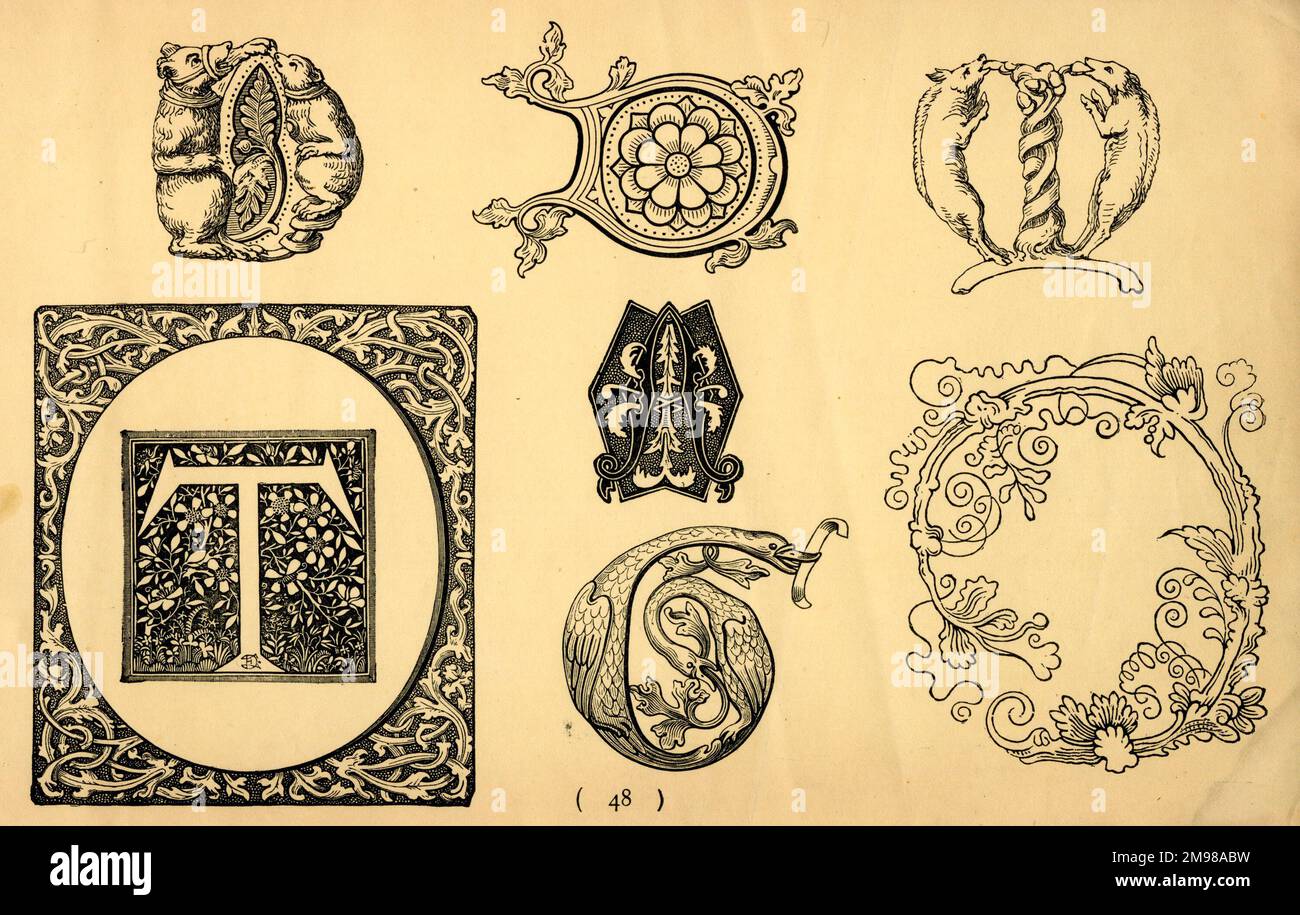 Manuscript alphabet capital letters hi-res stock photography and images ...