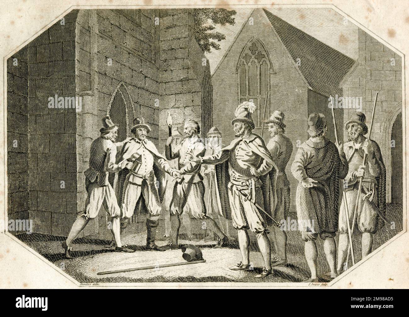 The arrest of Guy Fawkes by Sir Thomas Knyvet and others, following the ...