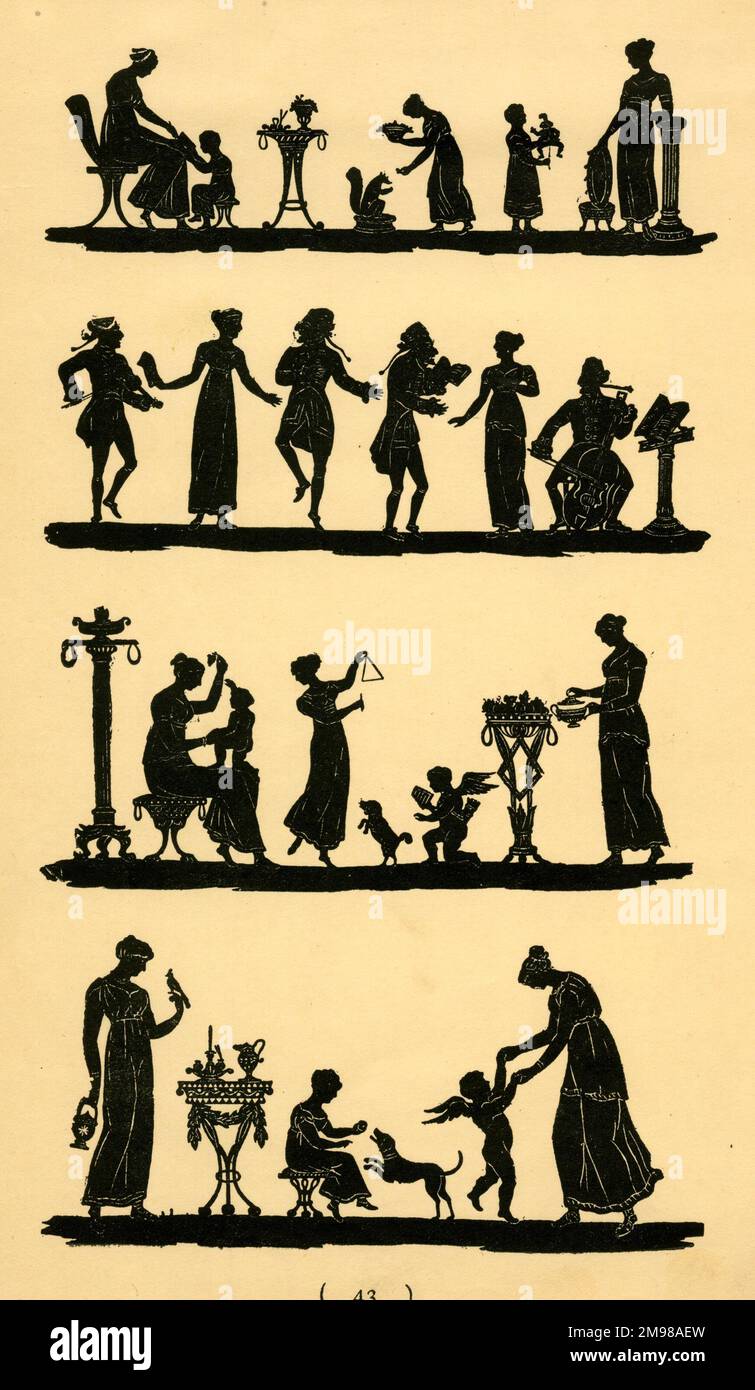 Decorative silhouette designs Stock Photo - Alamy