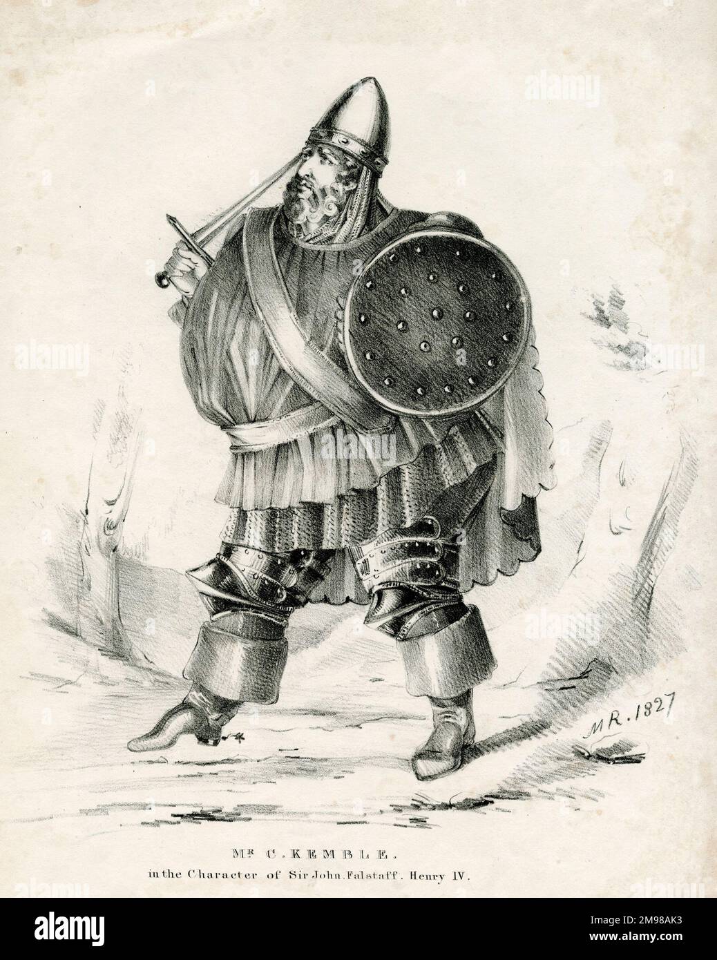 Charles Kemble in the role of Sir John Falstaff in Shakespeare's King ...