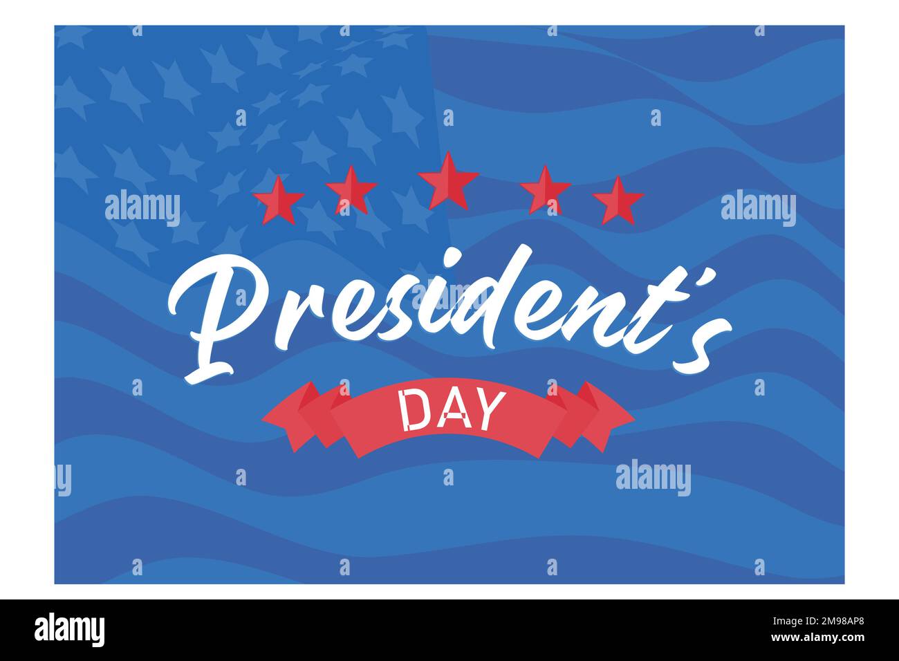Happy Presidents Day text lettering for Presidents day in USA, flat ...