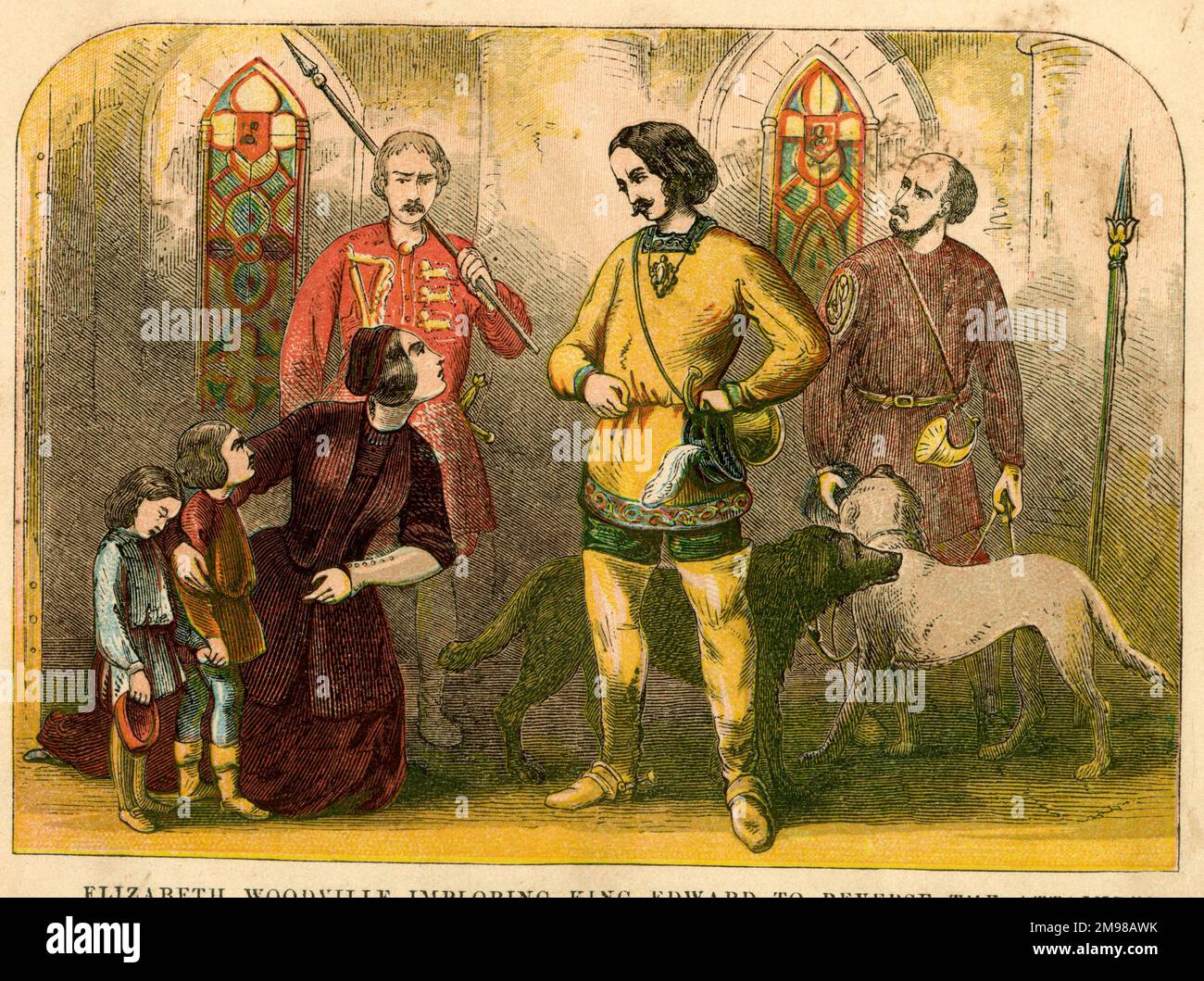 Elizabeth Woodville imploring King Edward IV to reverse the attainder ...