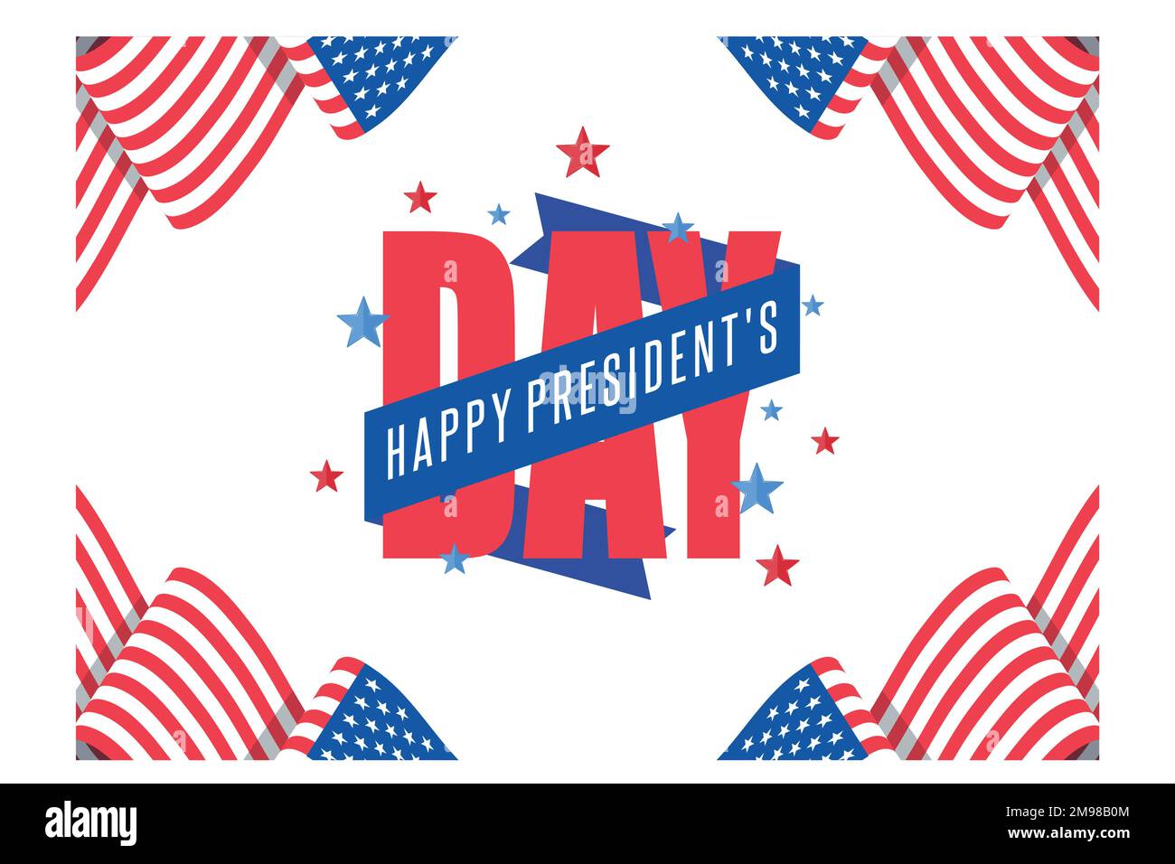 Happy Presidents` Day flyer, banner or poster. Holiday background with ...