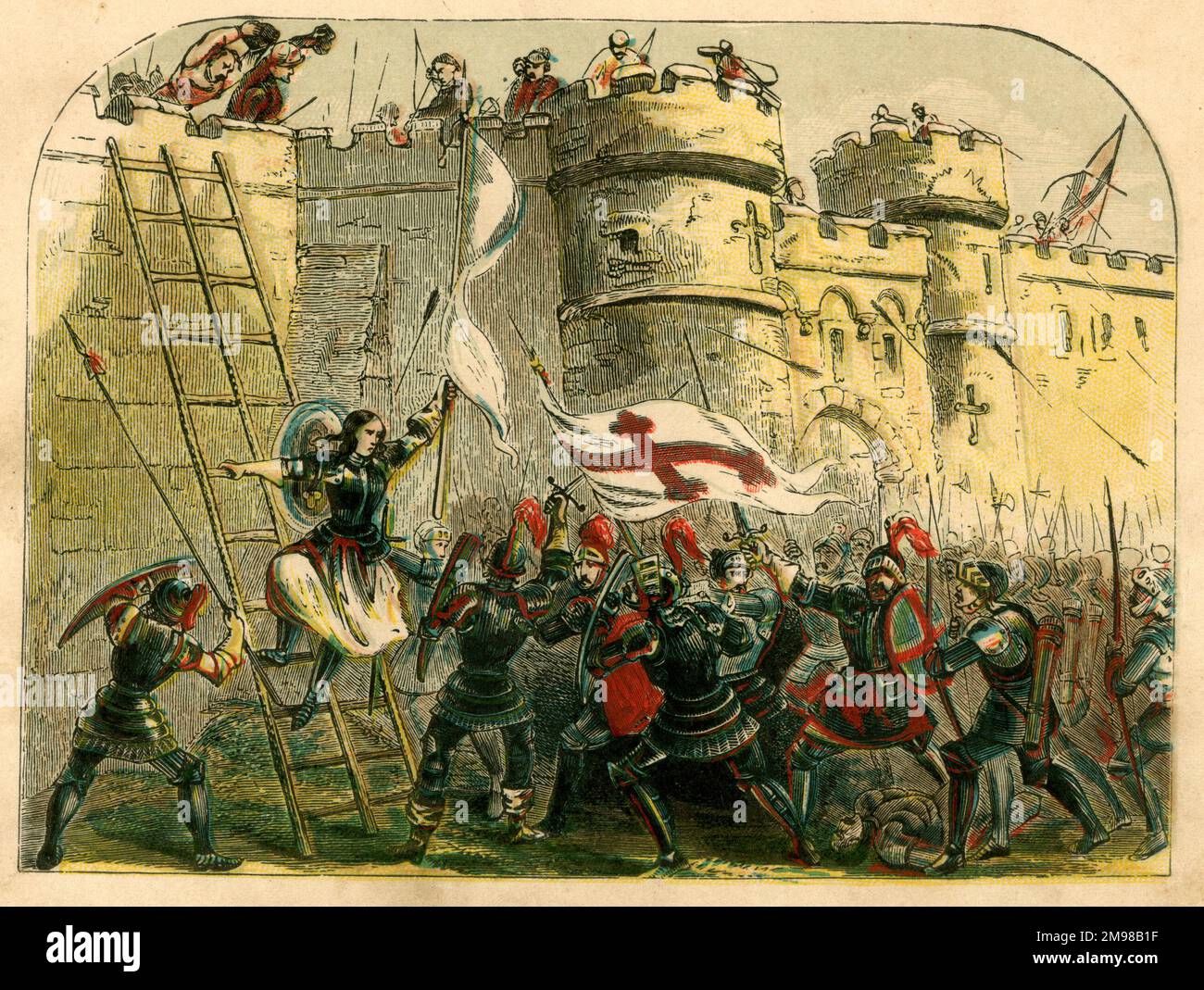 Joan of Arc at the English fortress of Les Tourelles, during the Siege ...