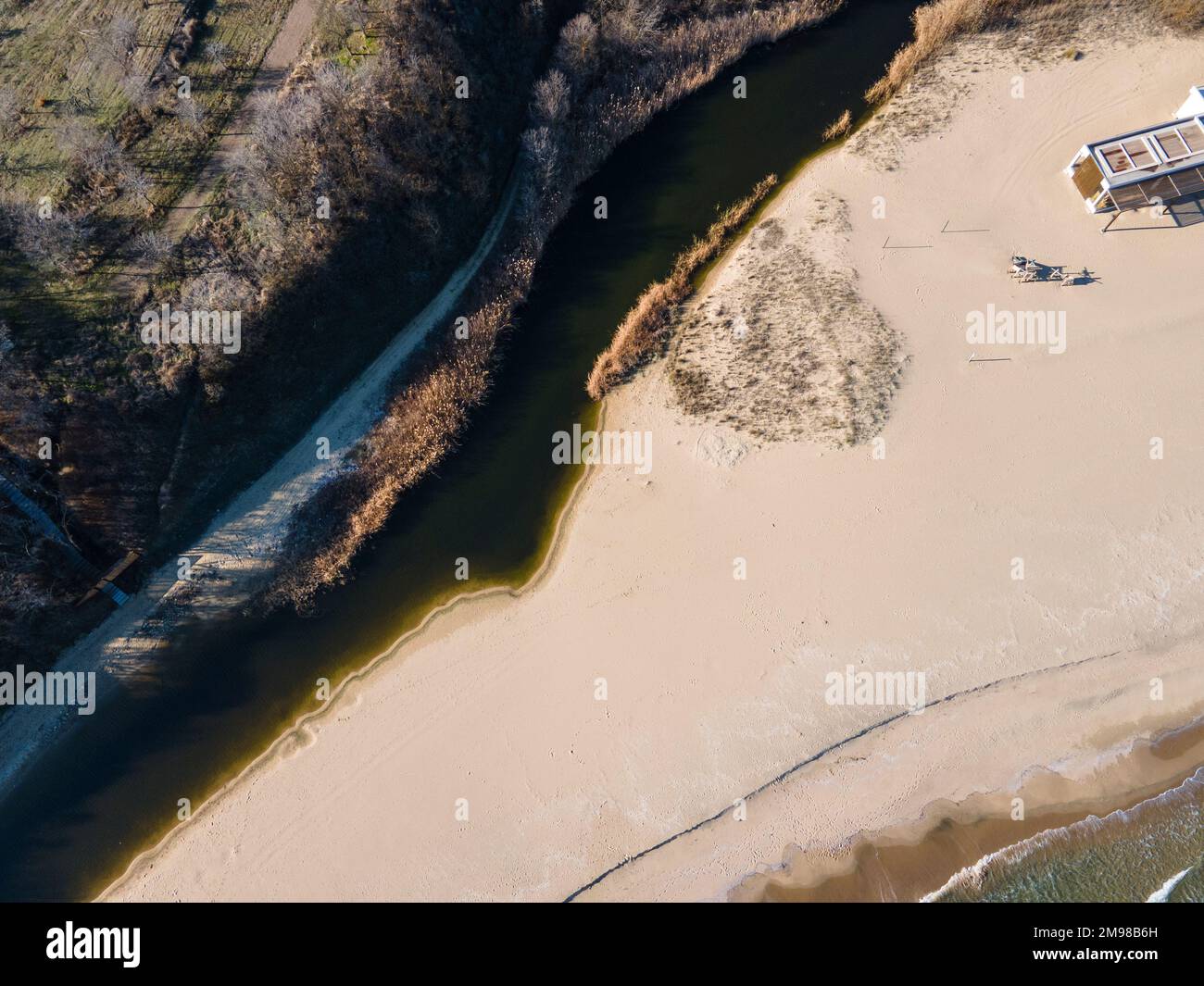 Amazing Aerial view of Vaya beach at Irakli area, Burgas Region ...