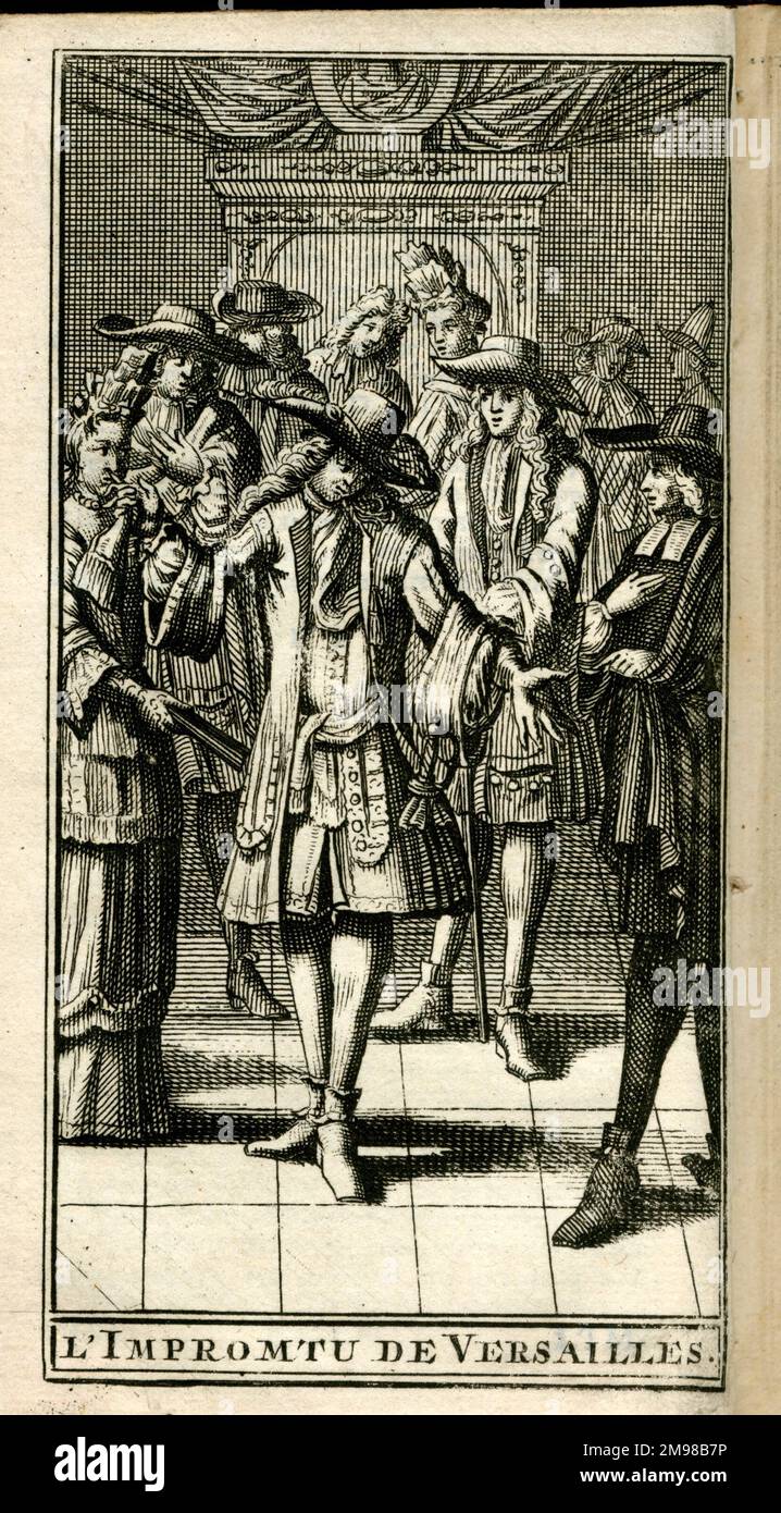 Scene from Moliere's play, L'Impromptu de Versailles, first performed ...