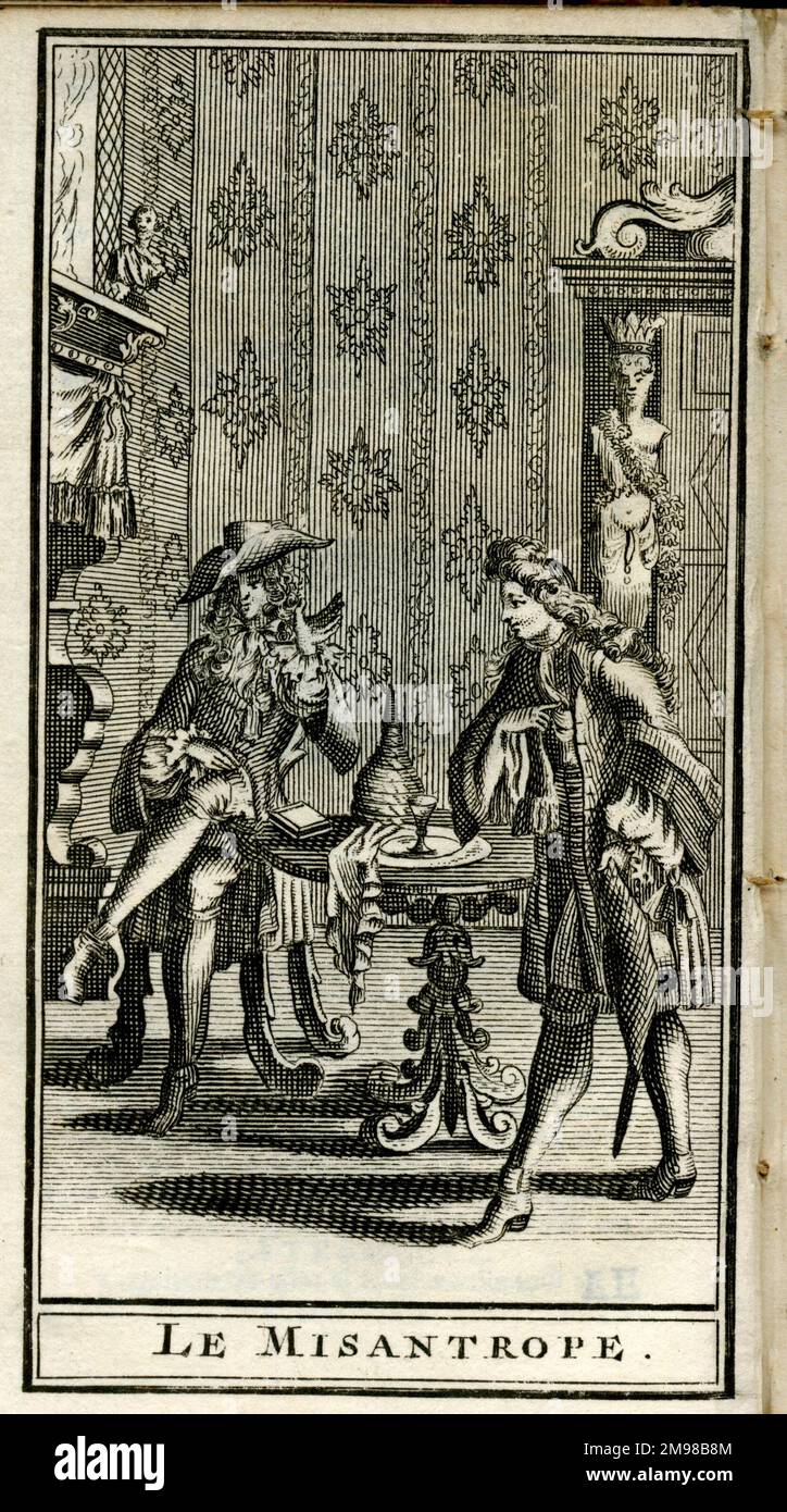 Scene from Moliere's play, Le Misanthrope, first performed in 1666 ...
