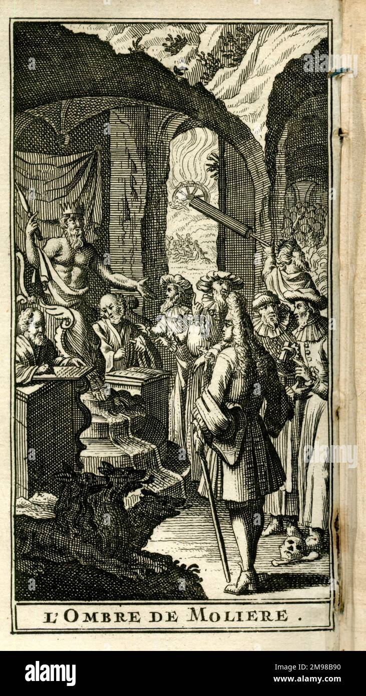 Scene from Brecourt's play, L'Ombre de Moliere (The Shade of Moliere ...
