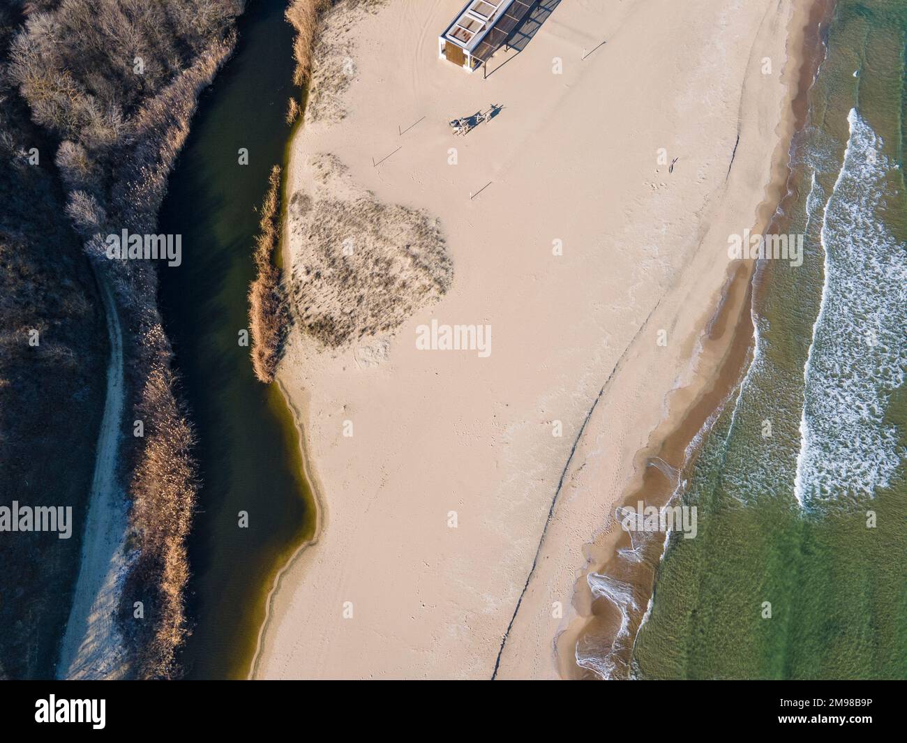 Amazing Aerial view of Vaya beach at Irakli area, Burgas Region ...