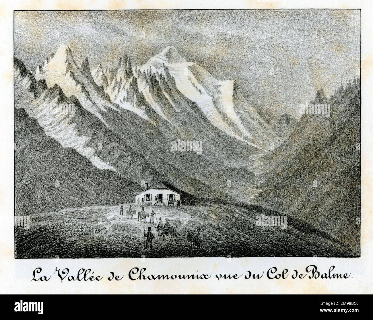 Chamonix valley viewed from the Col de Balme Stock Photo - Alamy