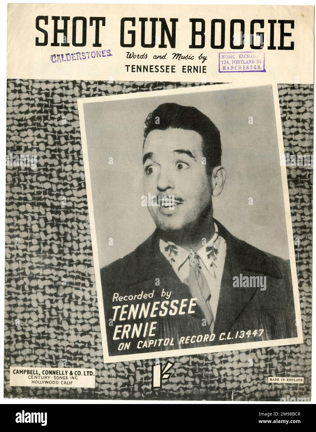 Music cover, Shot Gun Boogie, words and music by Tennessee Ernie Stock ...