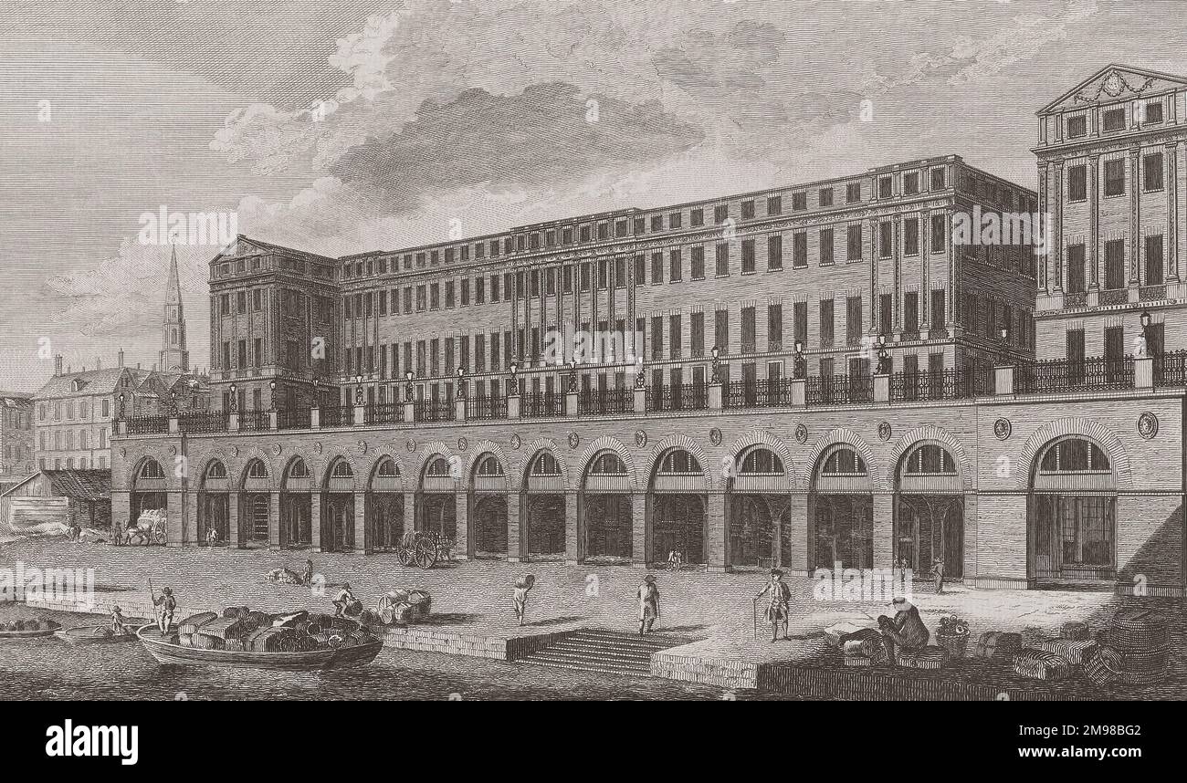 The Adelphi Buildings, London, seen from the river. These terrace ...