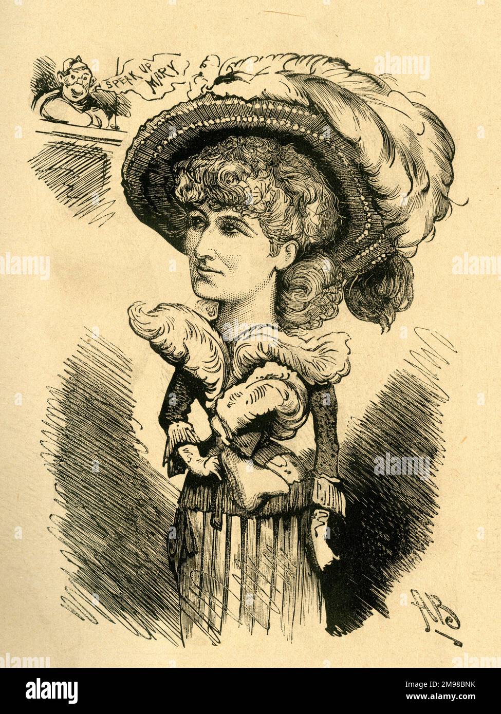 Cartoon, Mary Anderson (1859-1940) -- an American Beauty. American-born ...