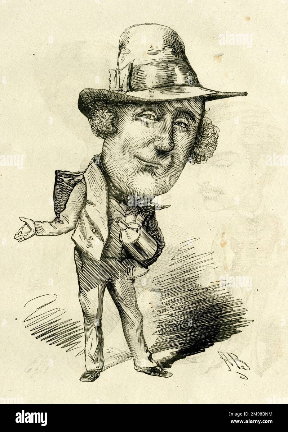 Cartoon, James Fawn (1850-1923), music hall performer -- Why should ...