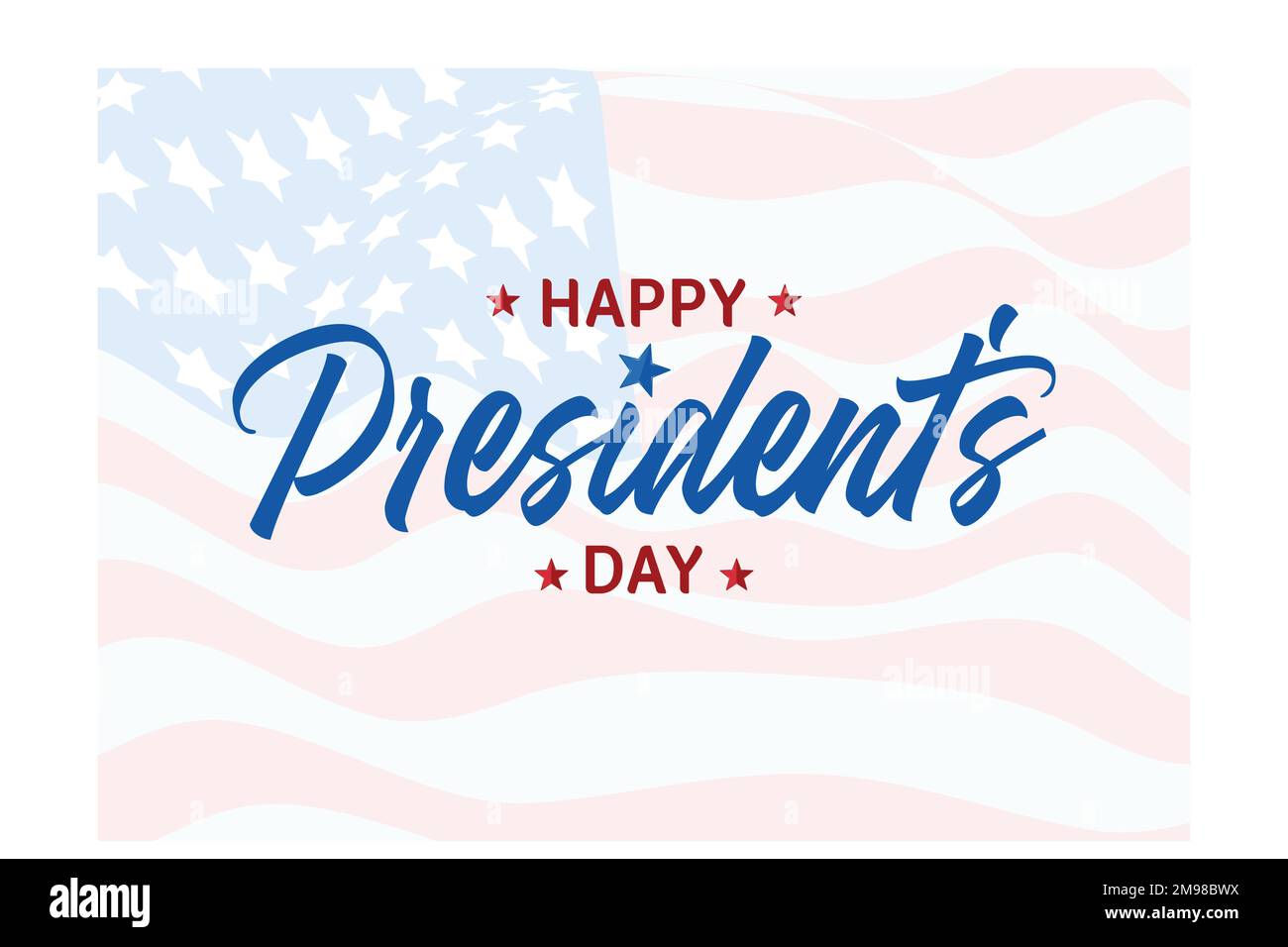 Happy Presidents day in United States text concept with American flag ...