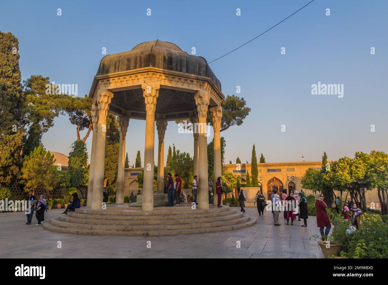 SHIRAZ, IRAN - JULY 8, 2019: People visit Tomb of Hafez in Shiraz, Iran ...