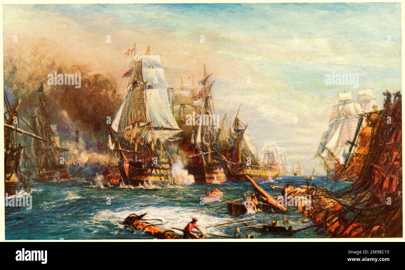 Battle of Trafalgar, 21 October 1805 Stock Photo - Alamy