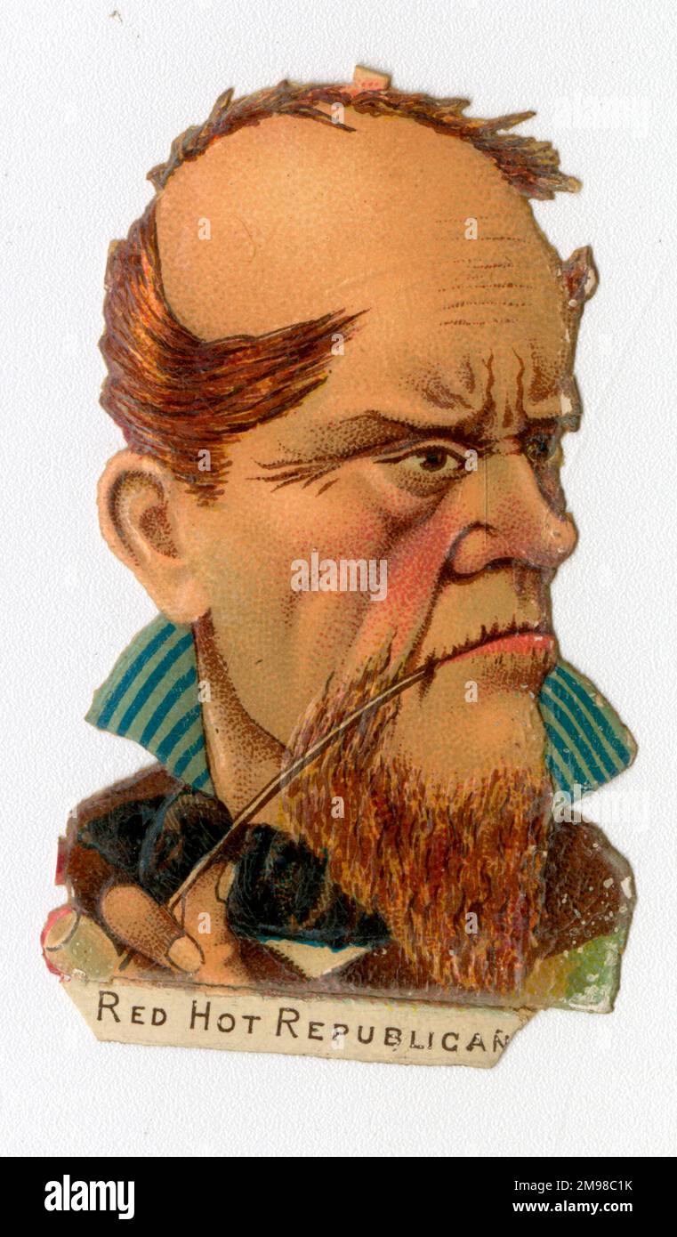 Victorian scrap - Political Types - Red Hot Republican Stock Photo - Alamy