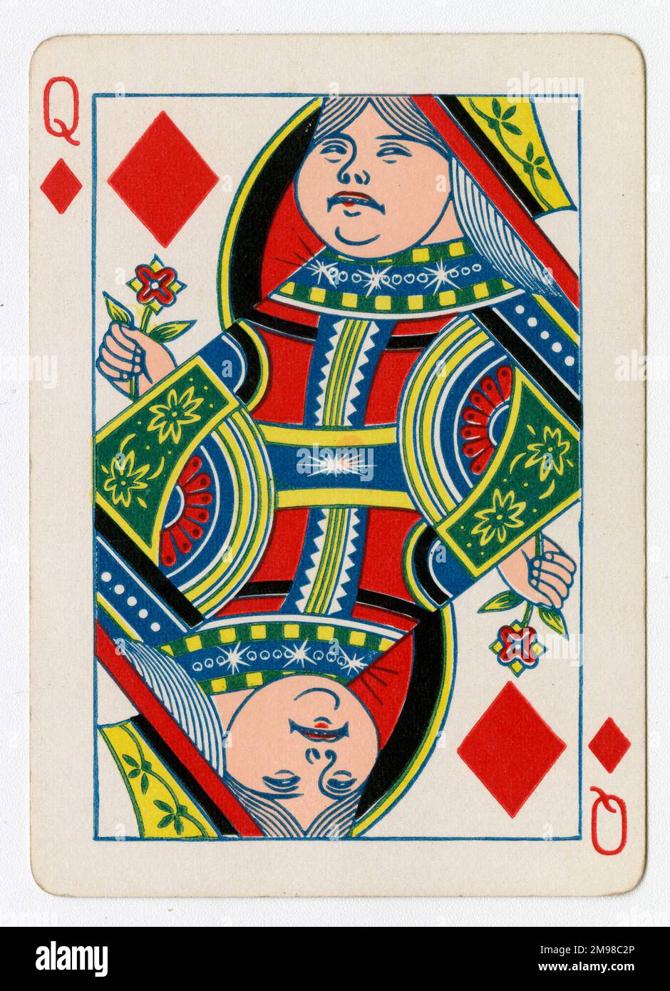 Queen Of Diamonds Card Queen Diamonds Vector & Photo (Free Trial)