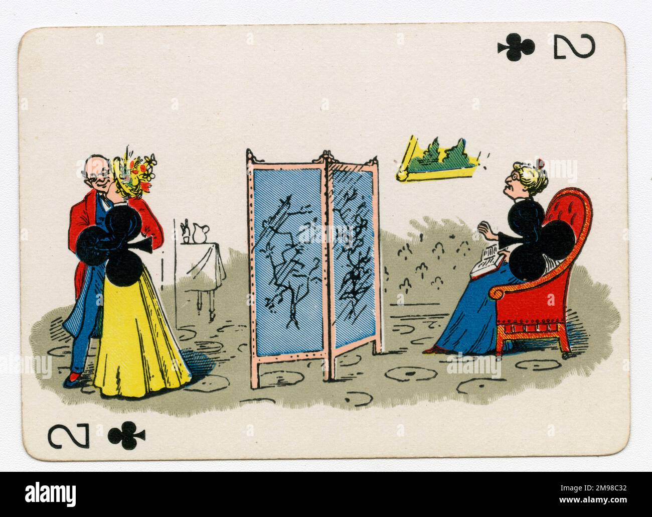 Vanity Fair Transformation Playing Card -- Two of Clubs Stock Photo - Alamy