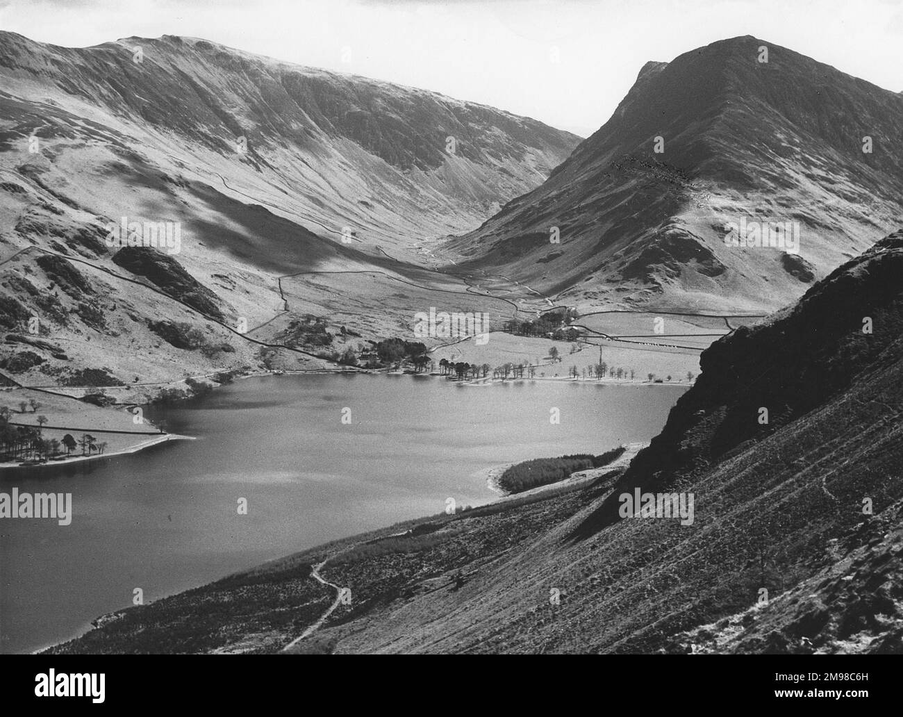 Lake Buttermere and the Honister Pass. Lake District, Cumbria Stock ...