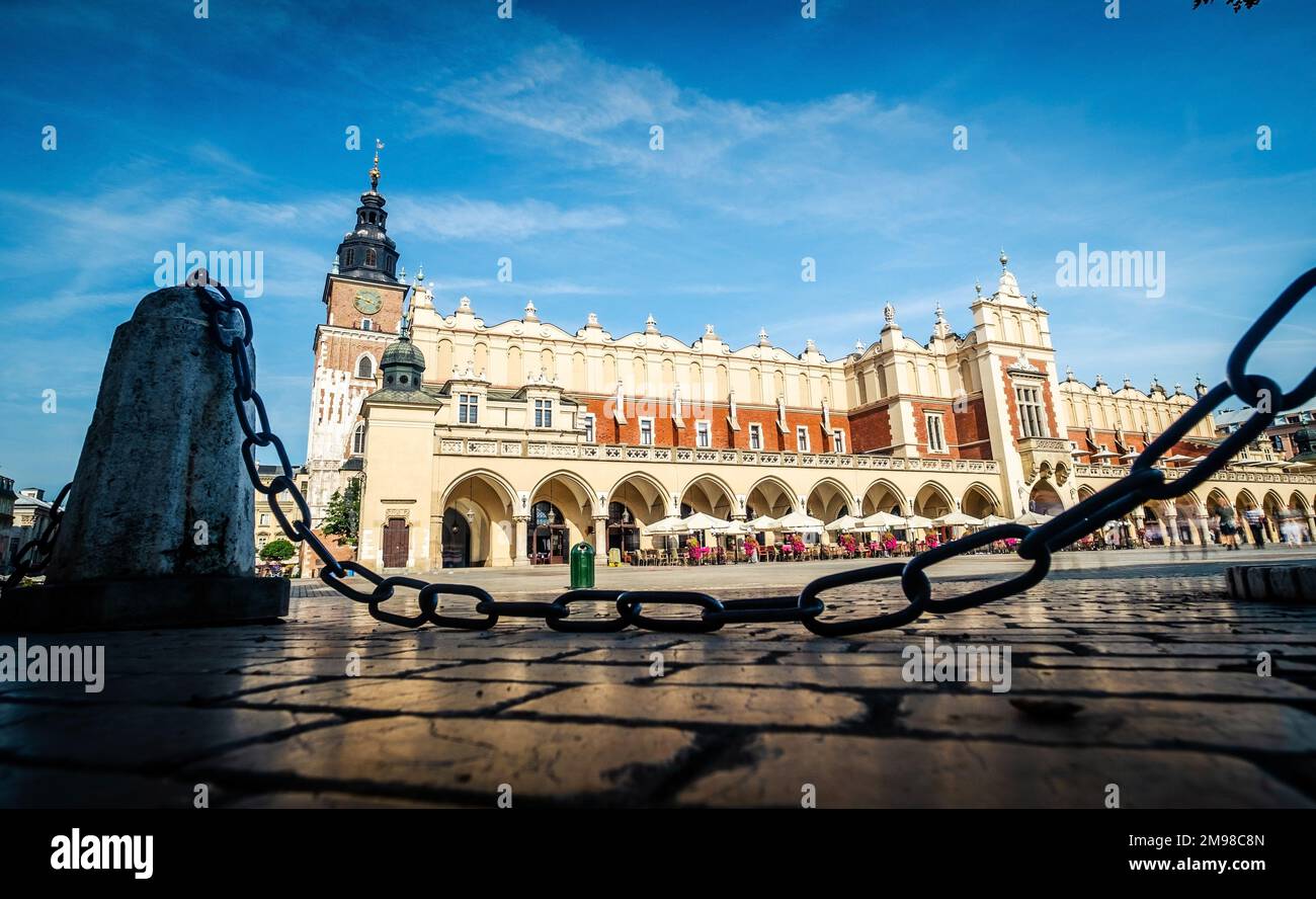 Empty krakow main market square hi-res stock photography and images - Alamy