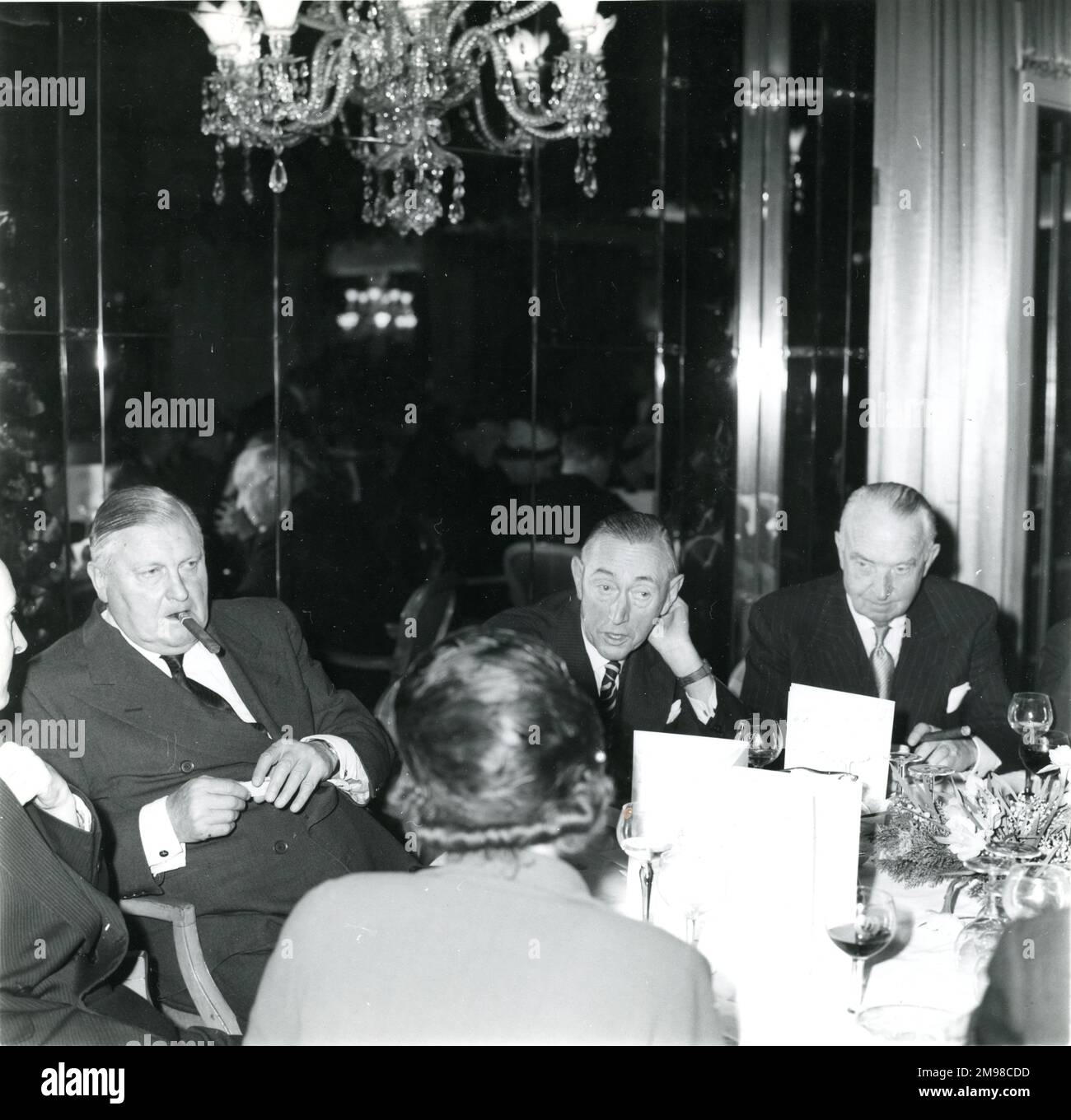 From left: Lord Douglas, Major G.P. Bulman and Sir Thomas Sopwith, at ...
