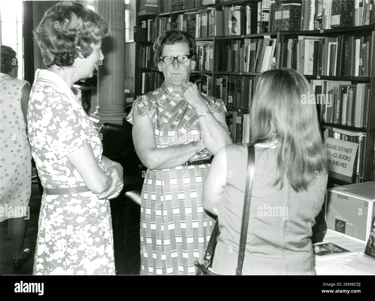 From left: Staff members Jay Wolff and E.C. ?Betty? Pike in the Library ...