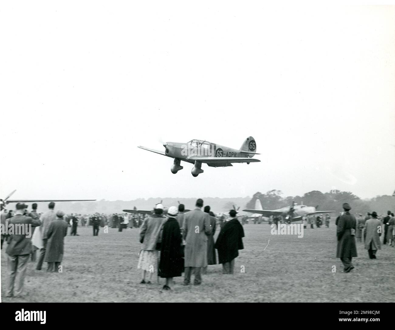 A Percival P3 Gull Six, G-ADPR, Jean, at the 1953 Royal Aeronautical ...