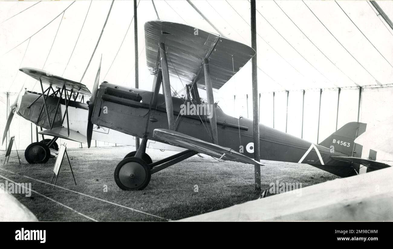 The 1918 SE5A, G-EBIC, of the Nash Collection inside the marquee at the ...
