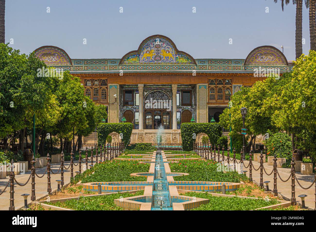 Naranjestan garden with Qavam House in Shiraz, Iran Stock Photo - Alamy