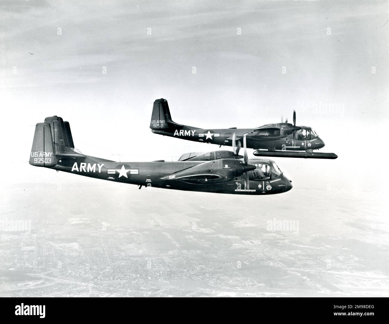 Grumman OV-1B Mohawk, 59-2621, of the US Army, rear, and OV-1C Mohawk ...