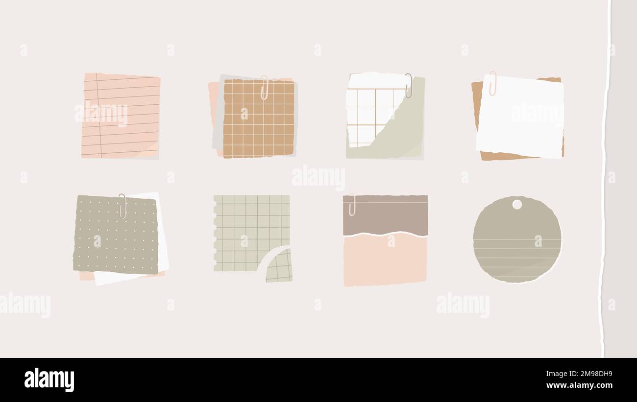 Colorful paper note collection wallpaper vector Stock Vector Image ...