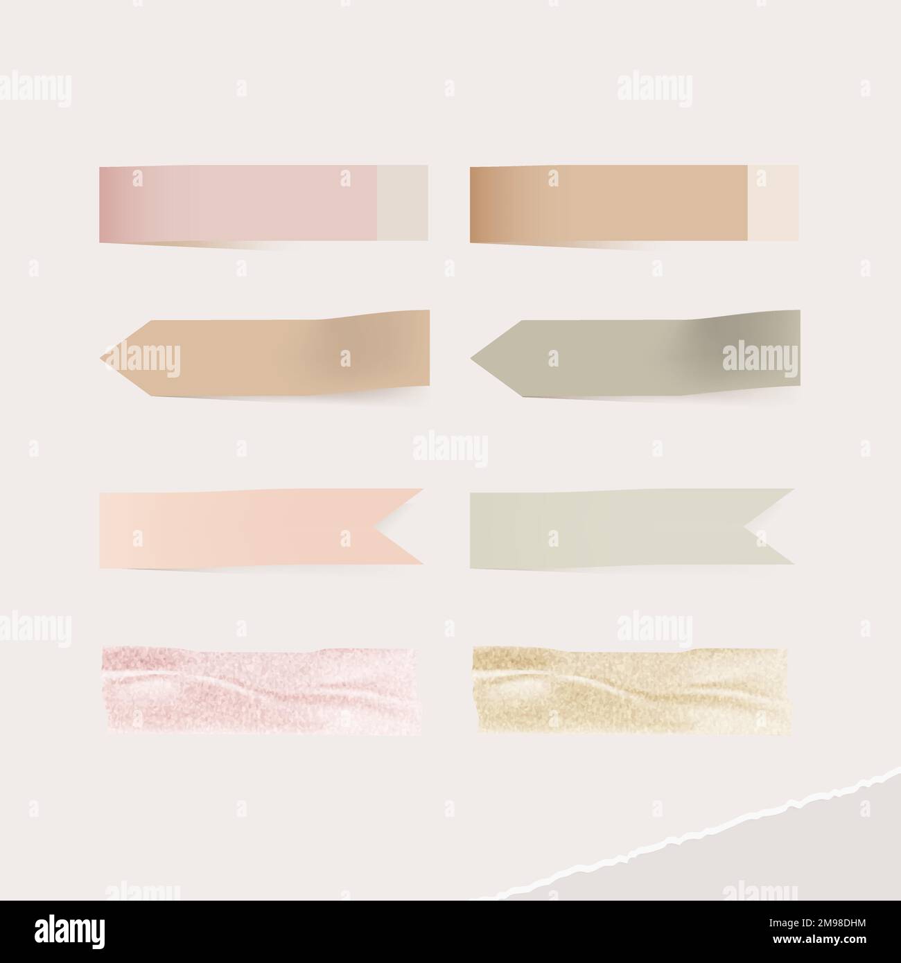 Colorful sticky banner collection social ads template vector Stock ...