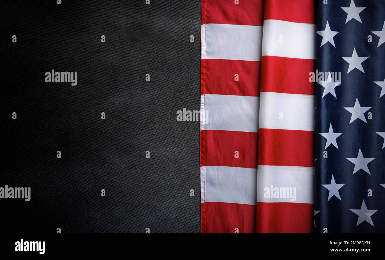Old worn american flag memorial hi-res stock photography and images - Alamy
