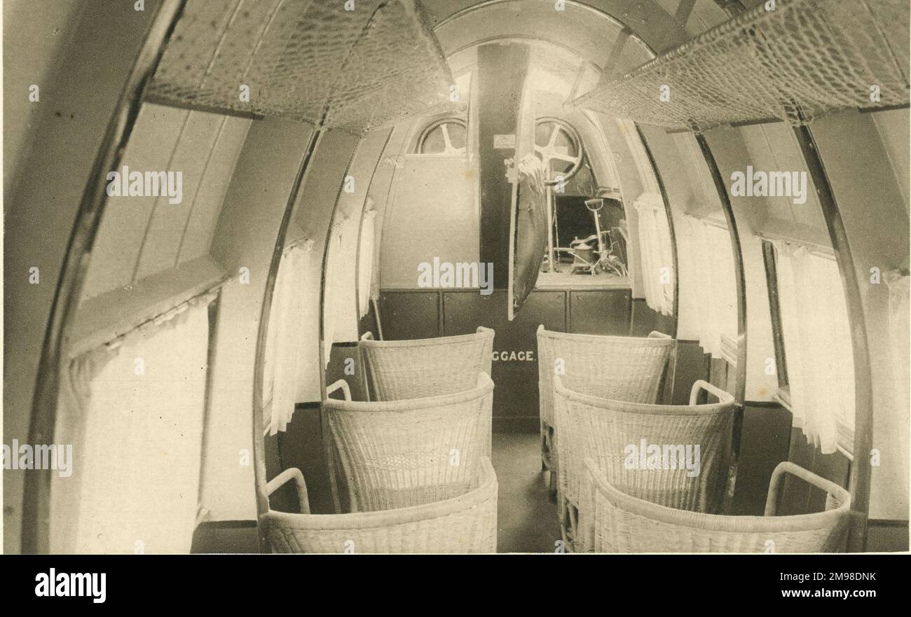 The cabin interior of Vickers Vimy Commercial, G-EASI, City of London ...