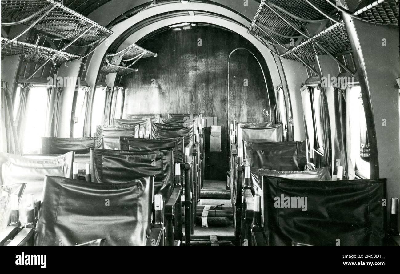 The interior of Vickers Vanguard, G-EBCP Stock Photo - Alamy