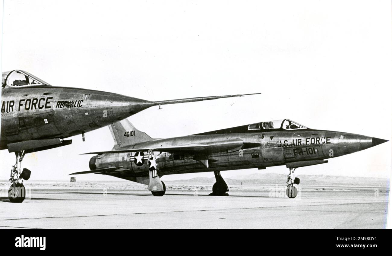 Republic F-105B Thunderchief, 54-0101 Stock Photo - Alamy