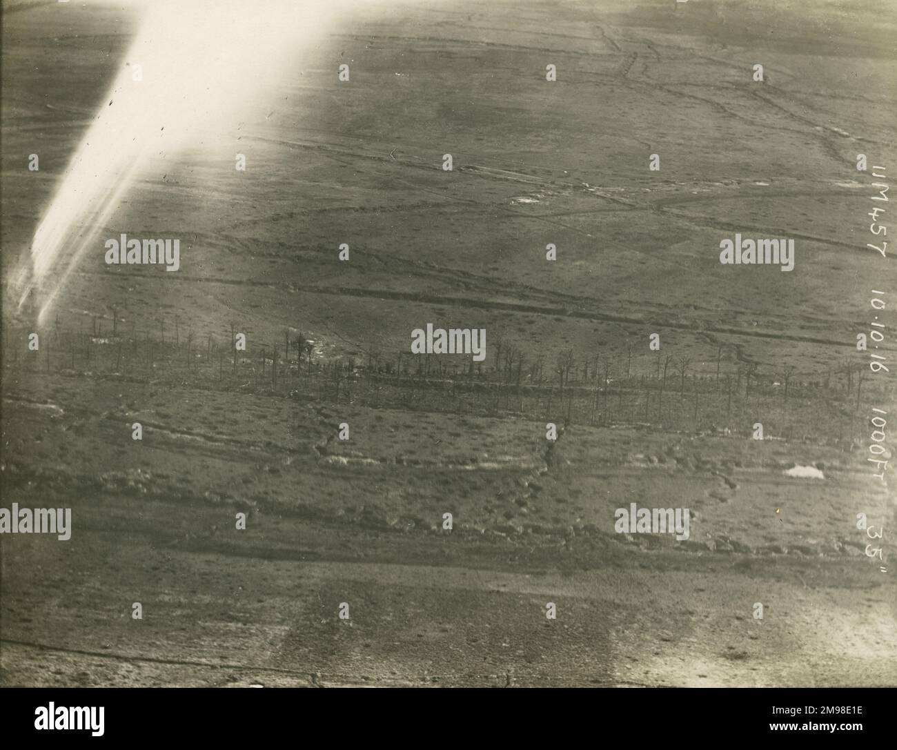 Trenches from 1,000ft, 10 October 1916 Stock Photo - Alamy